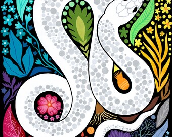 Snake art | Etsy
