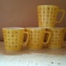 Pyrex Golden Yellow Foulard Mugs Set of Four