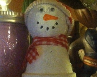 Snowman flower pot | Etsy