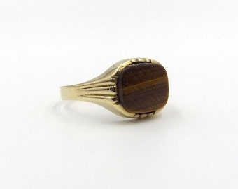 Brown stone ring | Etsy