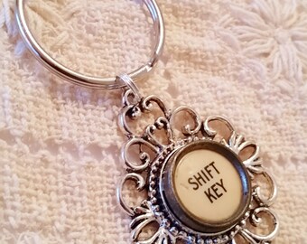 Typewriter key ring | Etsy