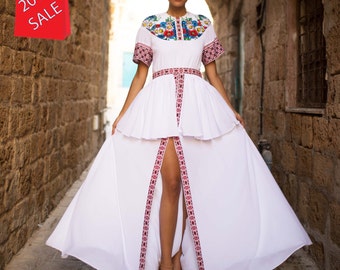 Folk wedding dress | Etsy