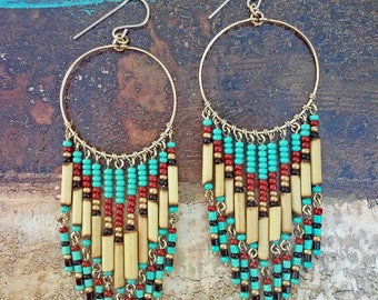 Native american beaded earrings | Etsy