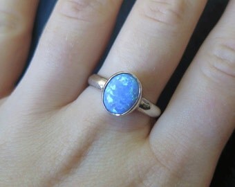 Simple opal ring | Etsy