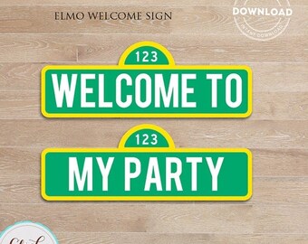 Elmo welcome sign | Etsy