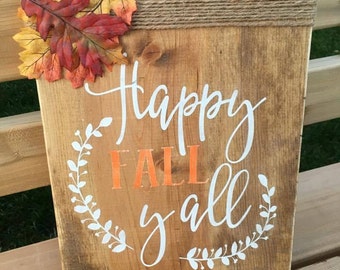 Items similar to Happy Fall Y'all PRINTABLE. Customized Fall Decor ...