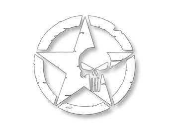 White star decal | Etsy