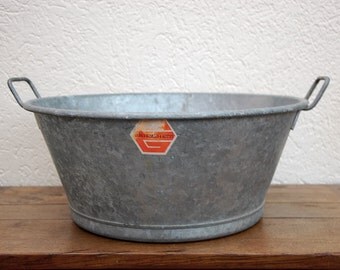 Galvanized planter | Etsy