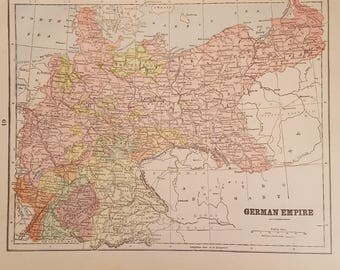 Vintage germany map | Etsy
