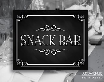 Printable snack bar | Etsy