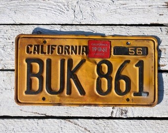 Yellow license plate | Etsy