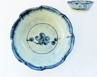 Blue flower bowl | Etsy