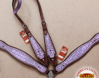 Purple horse tack | Etsy