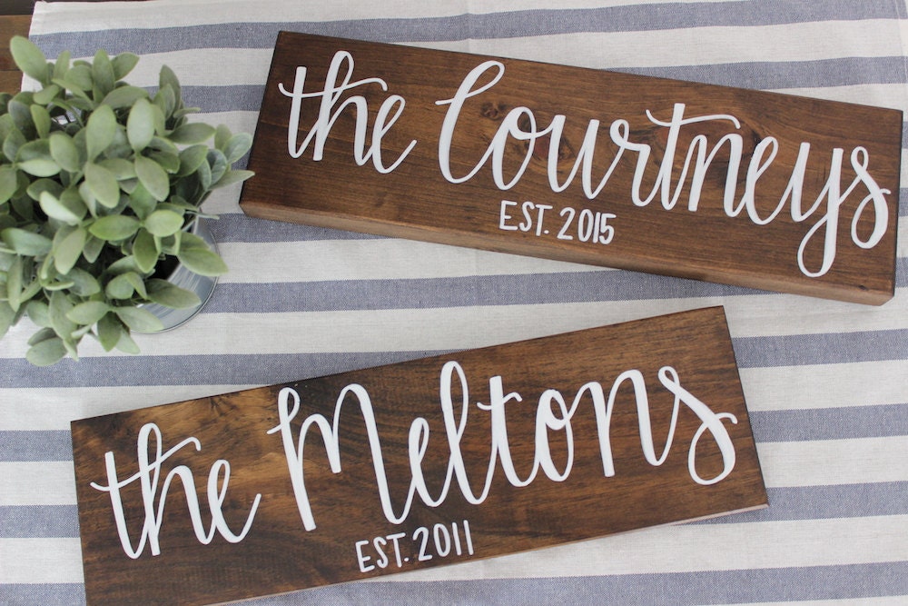 Last Name Wood Sign Custom Family Sign Personalized Wood