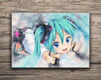 Hatsune miku poster | Etsy