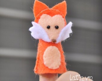 Fox finger puppet | Etsy
