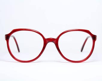 Red eyeglasses | Etsy