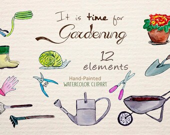 Gardening clipart | Etsy