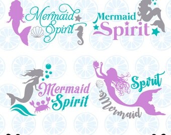 Mermaid monogram svg | Etsy