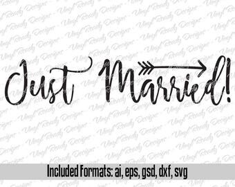 Just married svg | Etsy
