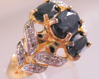 Diamond chip ring | Etsy