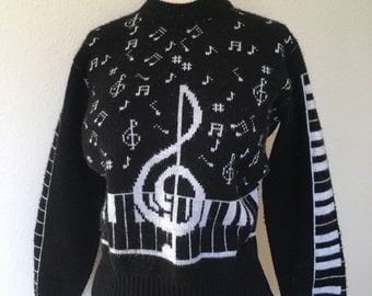 Musical sweater | Etsy