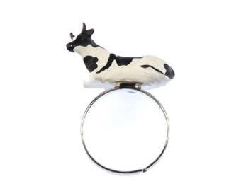 Cow ring | Etsy