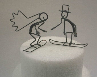Ski cake topper | Etsy