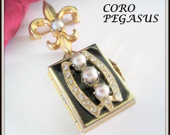 Vintage coro locket | Etsy