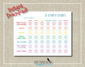 Toddler chore chart | Etsy