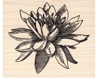 Lily rubber stamp | Etsy