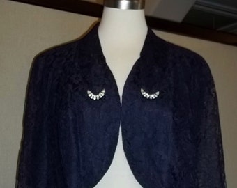 Purple lace bolero | Etsy