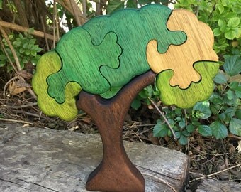 Wooden tree puzzle | Etsy
