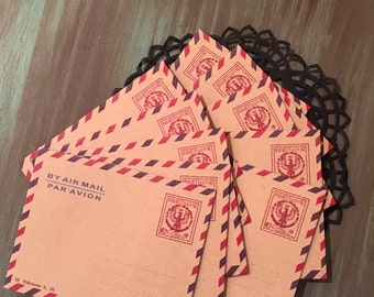 Airplane Post Mark Air Mail Par Avion Mail Art Rubber Stamp