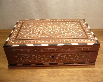 Inlaid wood box | Etsy