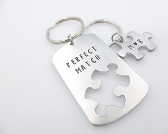 Puzzle keychain | Etsy