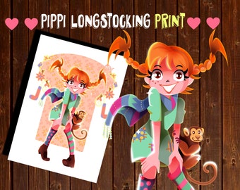 Pippi longstocking | Etsy
