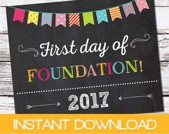 First day of Kindergarten sign First day of school sign