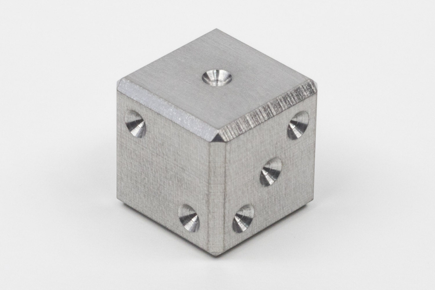 Stainless steel dice metal 6 sided die single