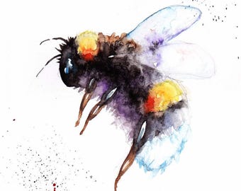 Honey bee art | Etsy