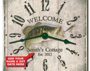 Fishing clock | Etsy