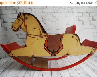 1950s rocking horse | Etsy