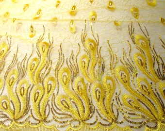 Peacock print fabric | Etsy