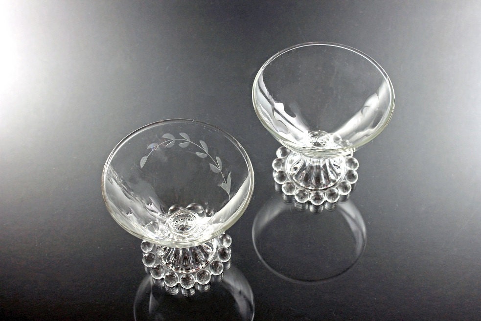 Boopie Champagne Glasses, Anchor Hocking, Tall Sherbet Glasses, Set of ...