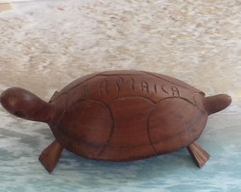 Turtle wood carving | Etsy