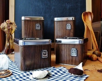 Metal canister set | Etsy