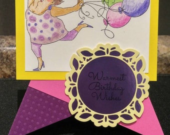 Old lady card | Etsy