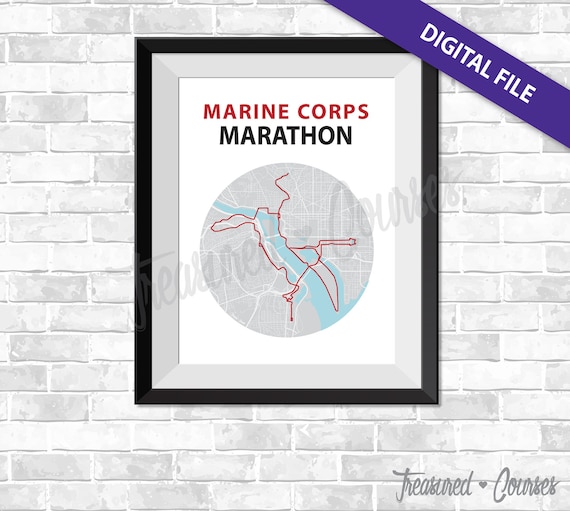 2017 Marine Corps Marathon Map Digital Download Race Map