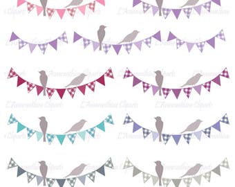 Bunting clip art set | Etsy