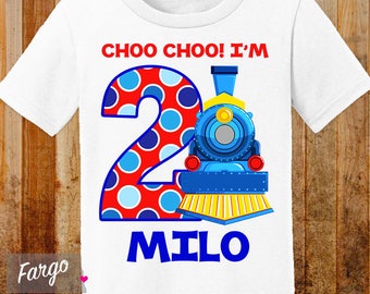 Train birthday shirt | Etsy